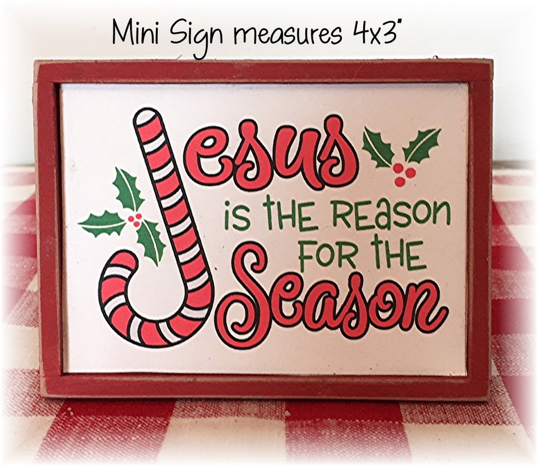 Jesus is the Reason for the Season Mini Wood Sign for Tiered Trays - Etsy