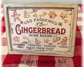 Gingerbread Sign | Etsy