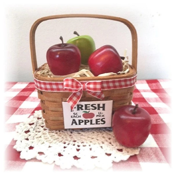 Apple Basket - Etsy