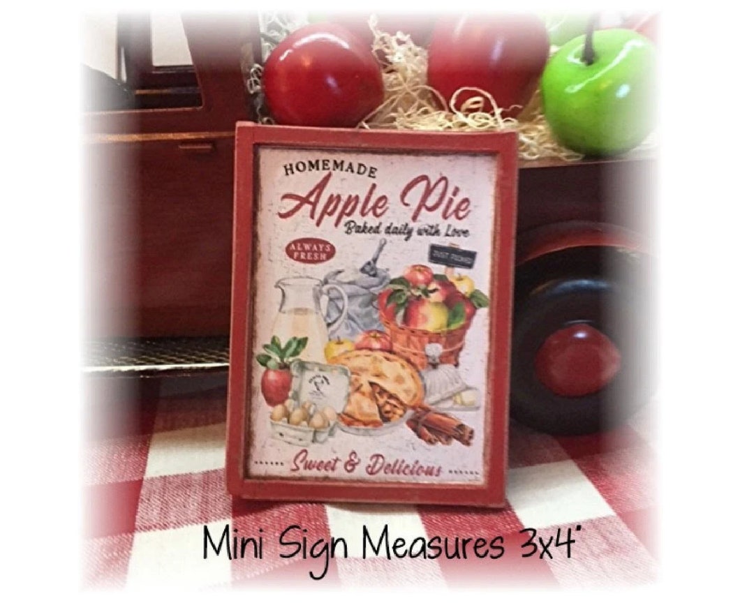 Homemade Apple Pie Mini Wood Sign for Tiered Trays Apple Decor - Etsy
