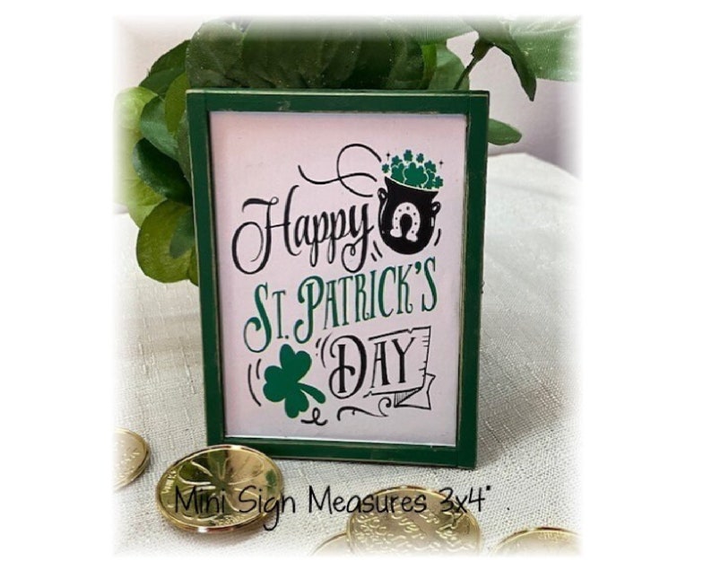 Happy St. Patricks Day Mini Wood Sign for St. Patricks Tiered - Etsy