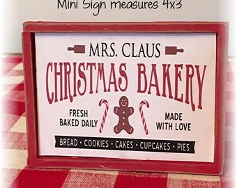 Mrs Claus Bakery Sign | Etsy