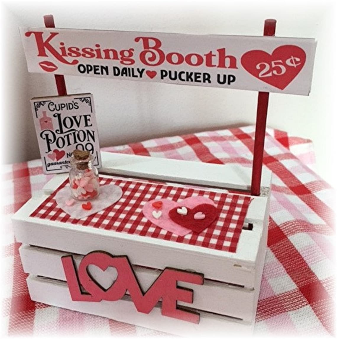 Kissing Booth With Love Potion Mini Crate for Valentines | Etsy