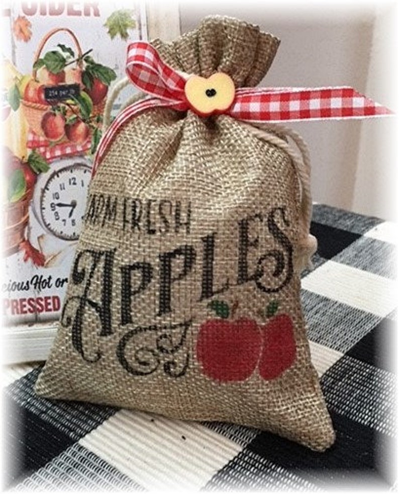 Mini Burlap Sack Farm Fresh Apples for Tiered Trays Apple - Etsy