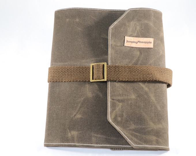 Large Waxed Canvas Journal Pouch, Roll up Pencil Case Pen Holder, Art ...