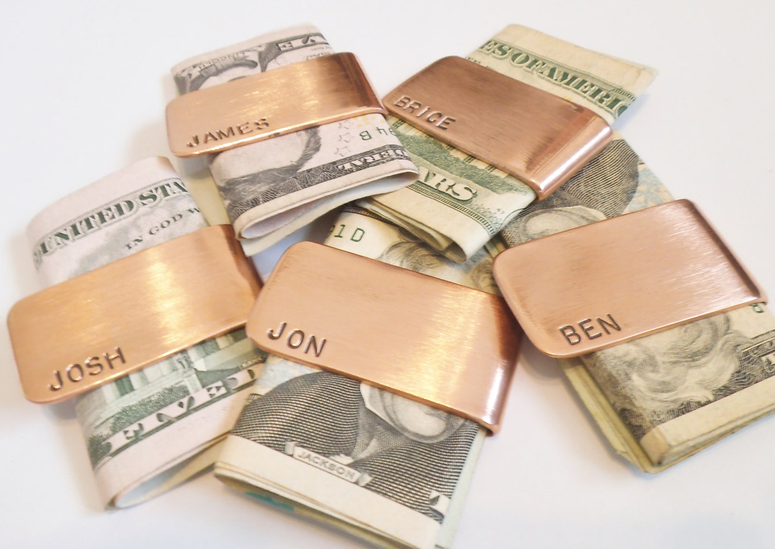 5 Men's Money Clips for Groomsmans Gift Idea Set of Five - Etsy