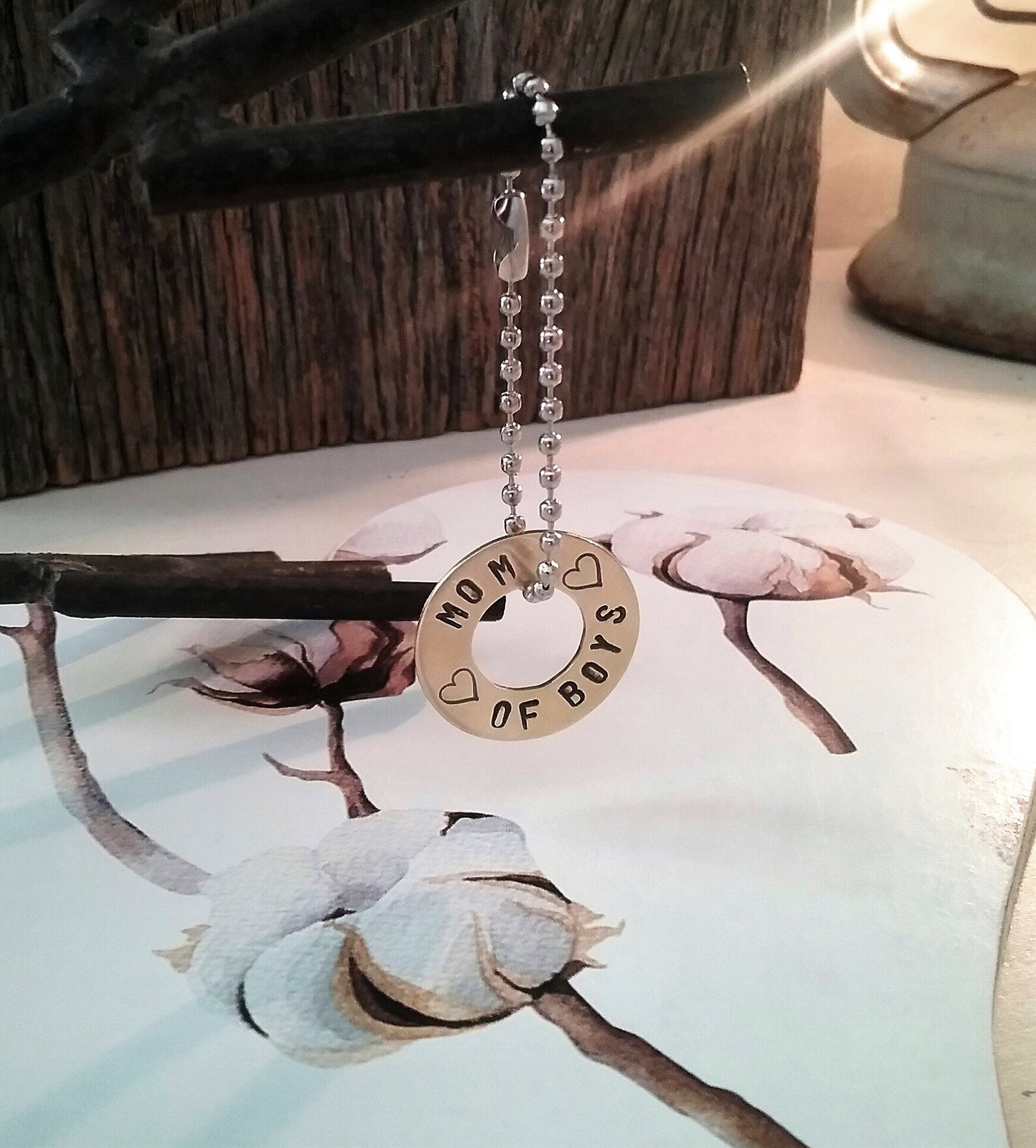 Mom of Boys Keyring Custom Washer Keychain Personalized Gift | Etsy