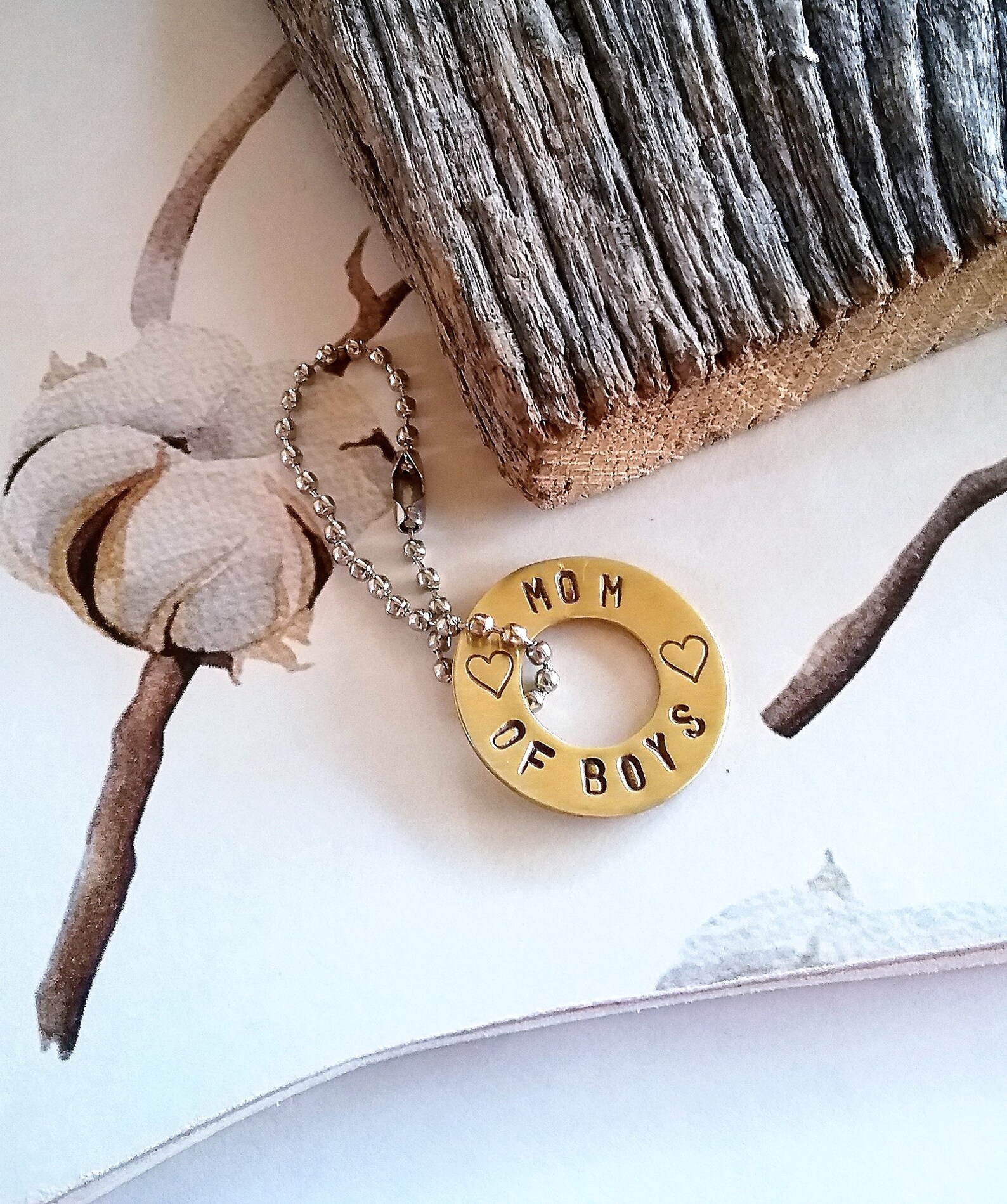 Mom of Boys Keyring Custom Washer Keychain Personalized Gift | Etsy