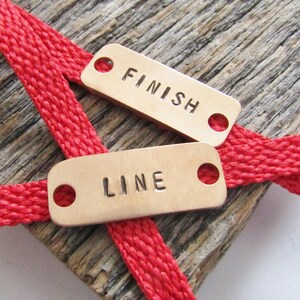 Runner Shoe Tag Finish Line Motivational Quote Run Strong Custom Shoe ...