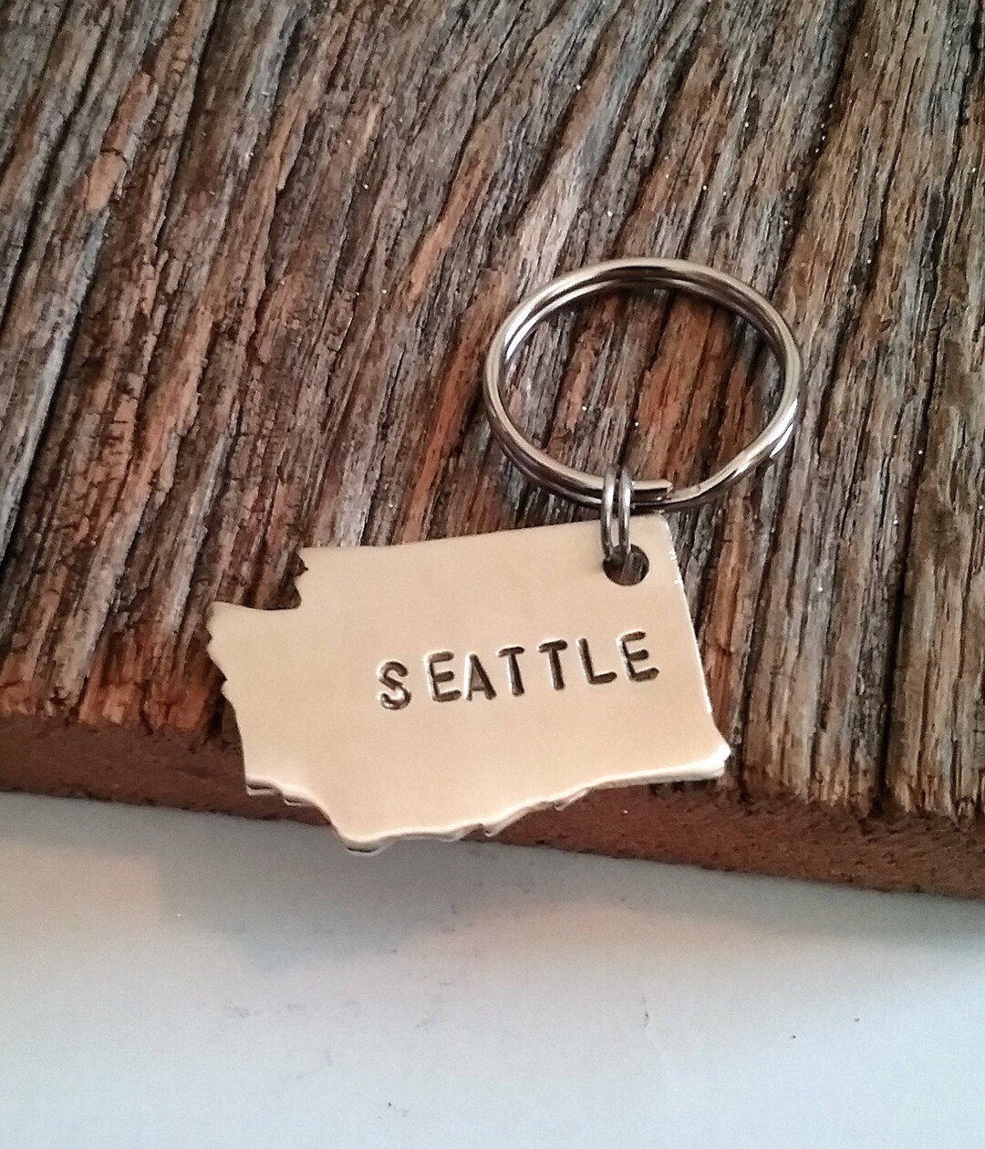 Seattle Washington Keychain I Love Washington State - Etsy