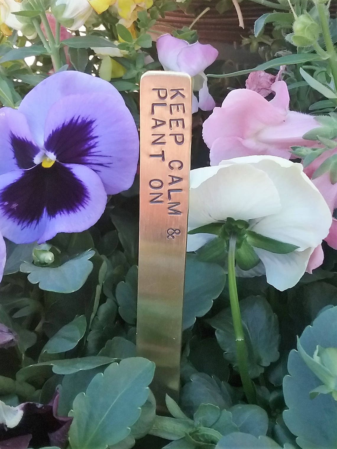 Gardening Gift Garden Markers Plant Name Tag Keep Calm and | Etsy