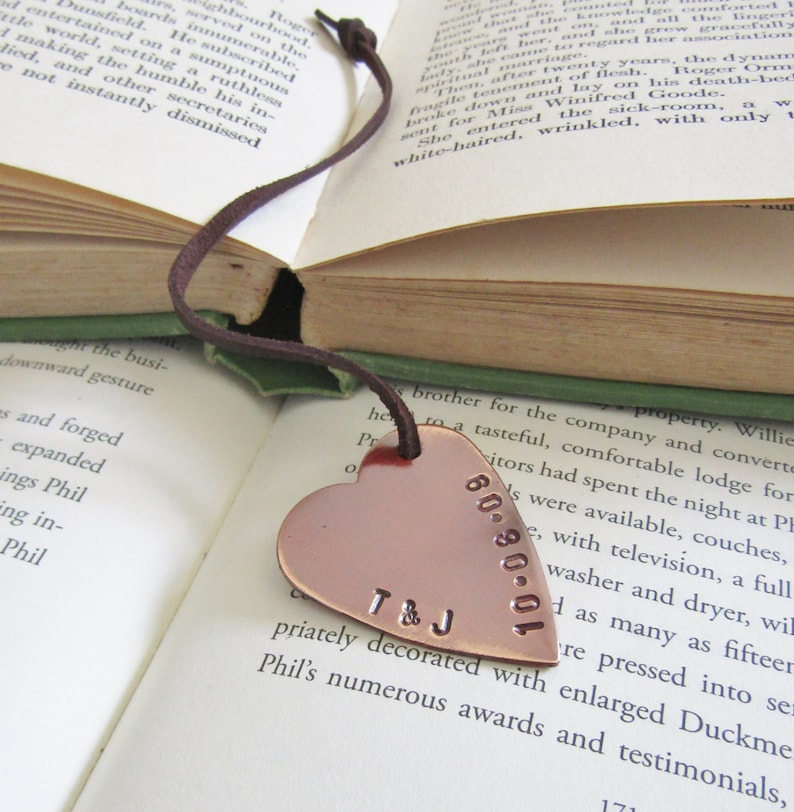 Anniversary Bookmark Personalized Wedding Bookmark for Him - Etsy