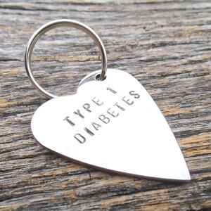 Type 1 Diabetes Alert Keychain for Kids Insulin Dependent Charm Type 2 ...