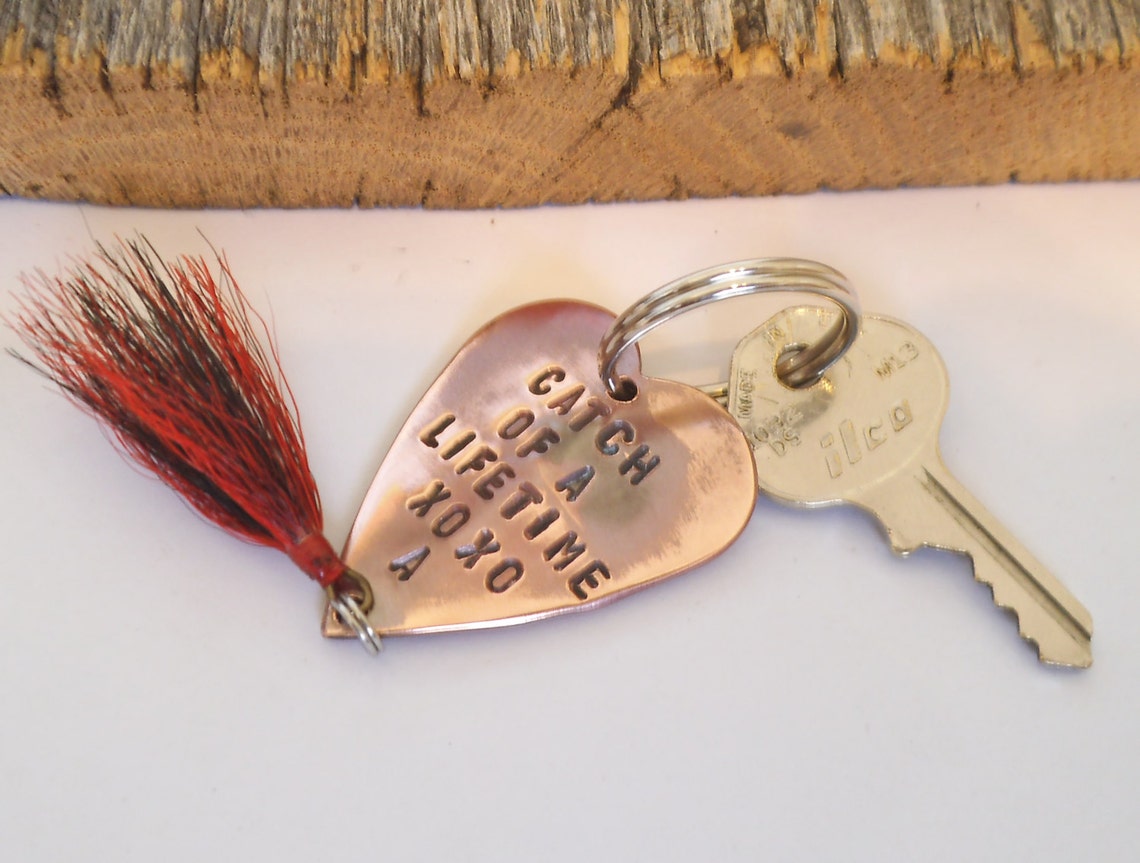 Personalized Keychain for Men Handstamped Key Chain for Him | Etsy