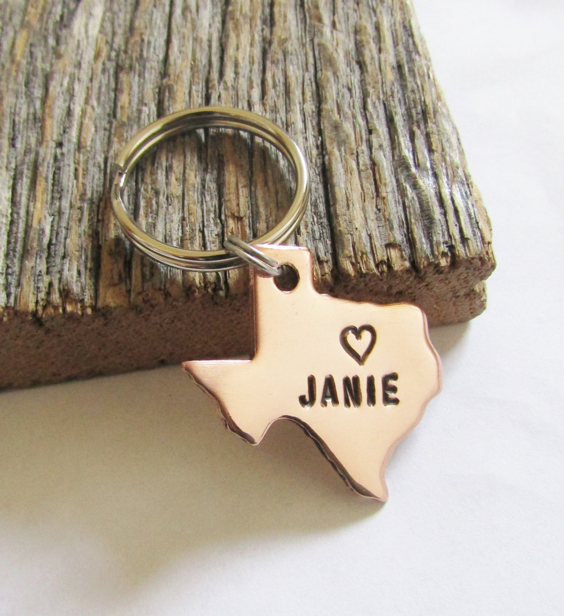 State Keychain Texas Key Chain Texas Keyring Long Distance - Etsy