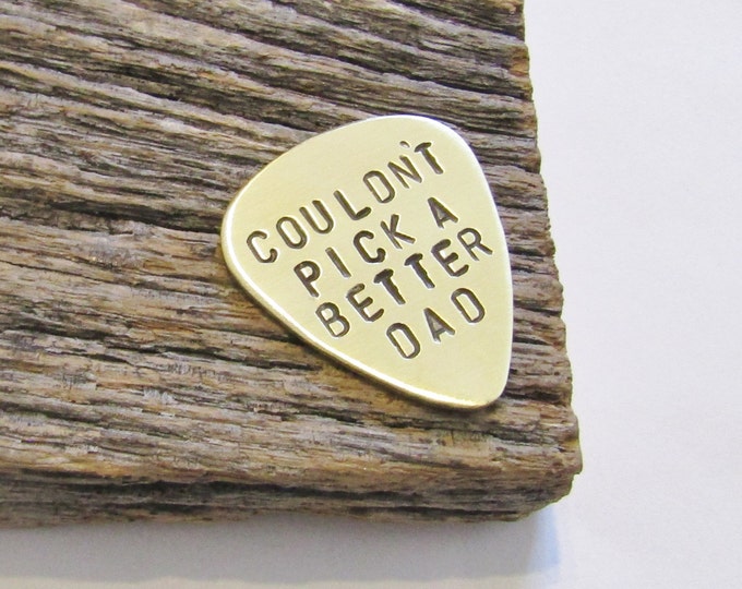 Hand Stamped Guitar Pick Father's Day Gift Daddy Daughter Gift to Dad ...
