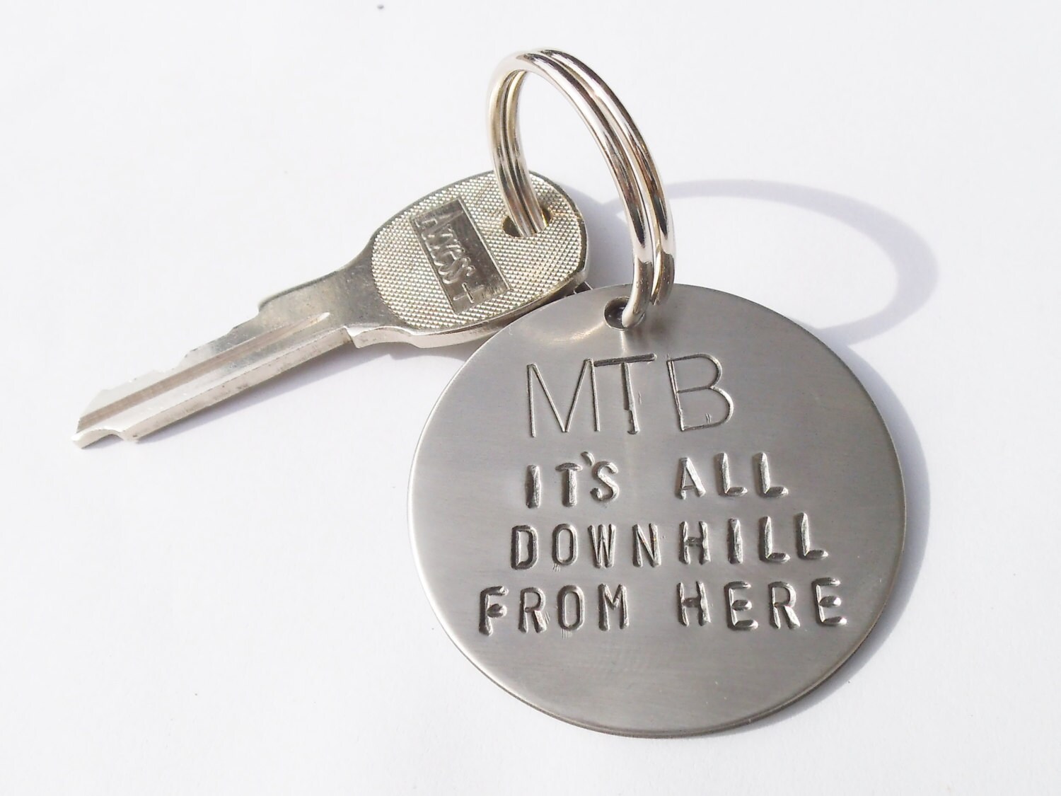 Mountain Bike Gift Husband Keychain for Bike Rider Downhill - Etsy
