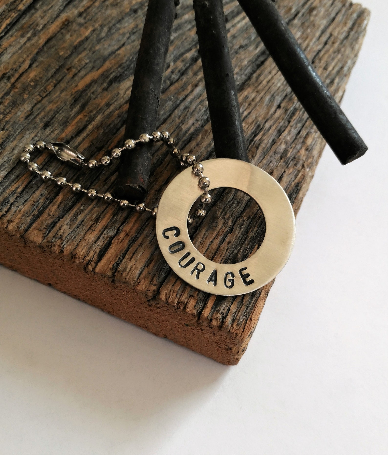 Custom Washer Keyring Courage Keychain Graduation Gift Son - Etsy