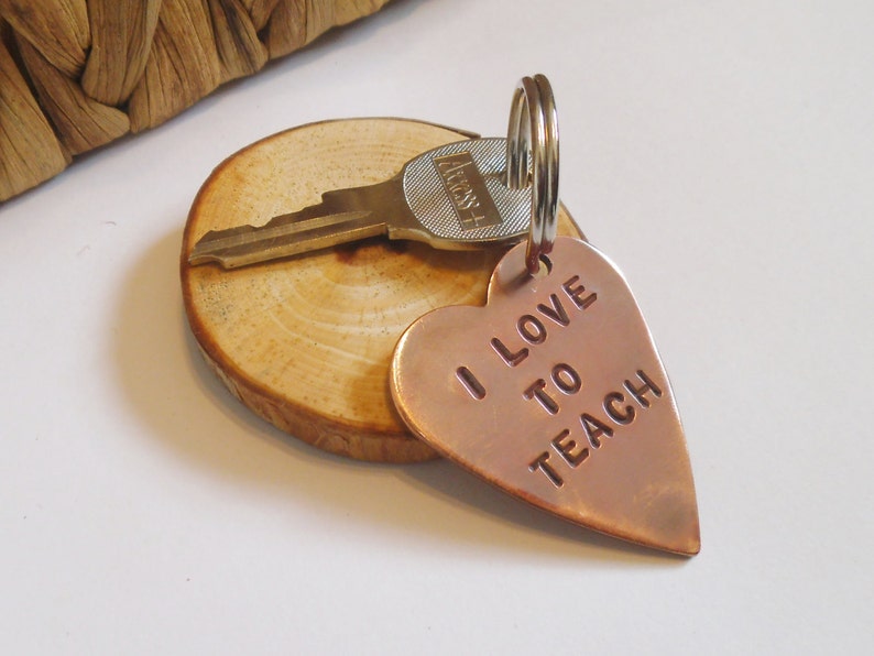 Teacher Gift Keychain for Teacher Appreciation Day I Love to | Etsy
