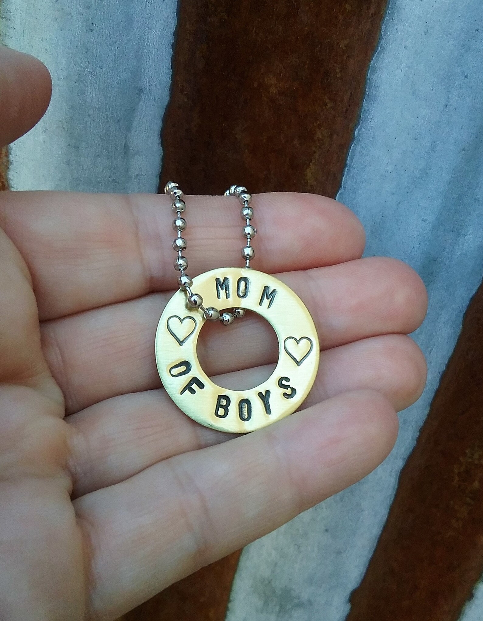 Mom of Boys Keyring Custom Washer Keychain Personalized Gift | Etsy