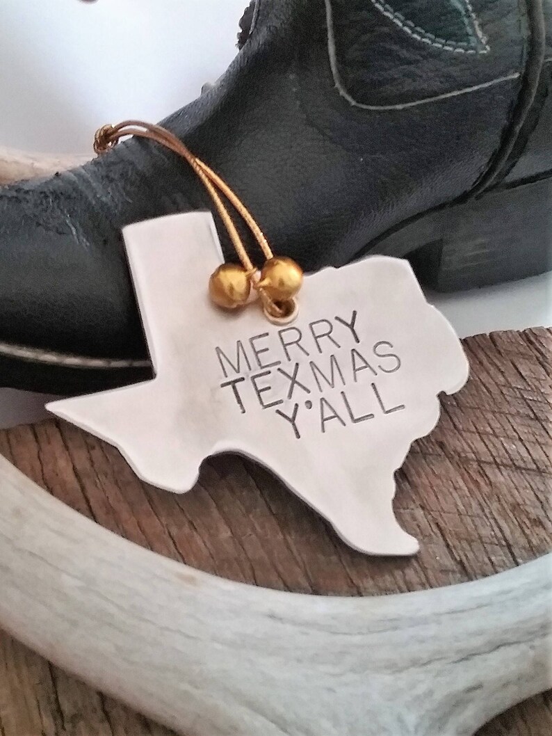 Texas State Christmas Ornament Merry Texmas Y'all - Etsy