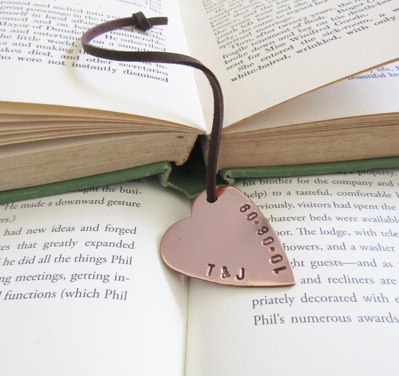 Anniversary Bookmark Personalized Wedding Bookmark for Him - Etsy