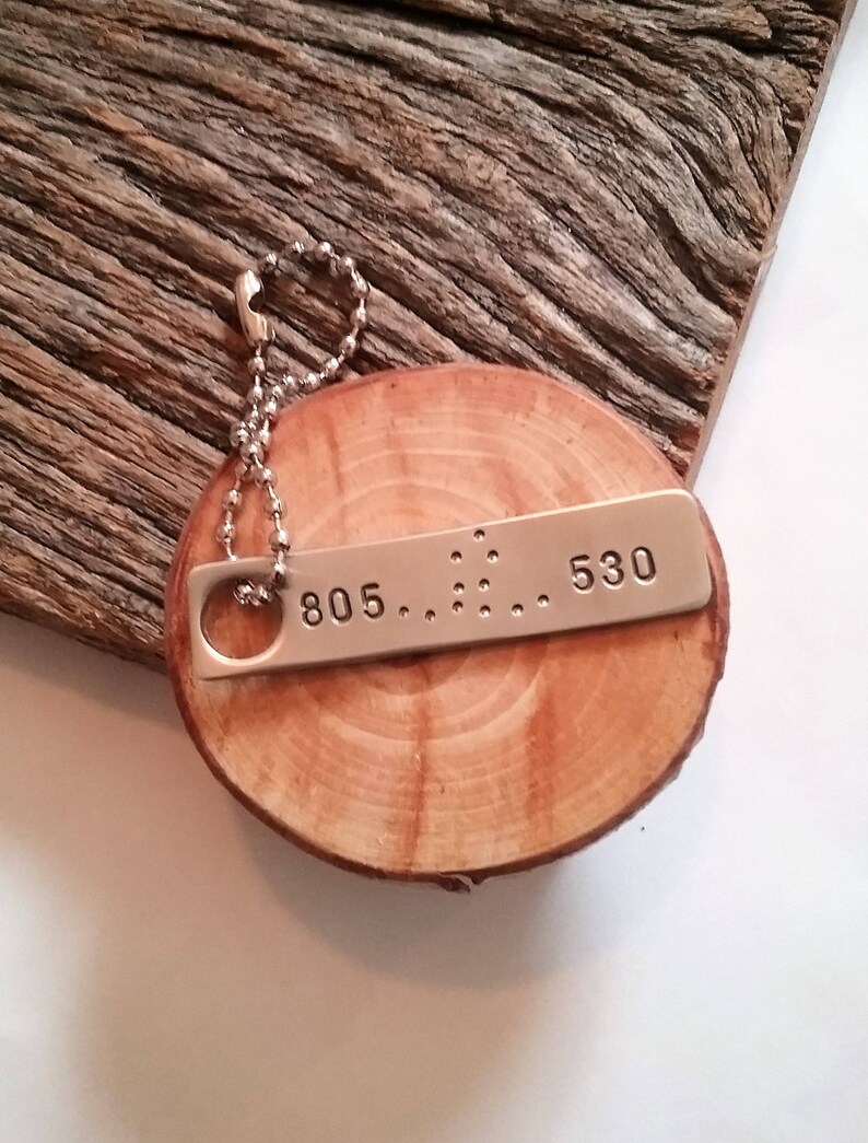 Area Code Jewelry Hometown Pride Long Distance Keychain for | Etsy