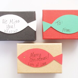 Gift Wrap Option Small Gift Box With Fish Shaped Handwritten - Etsy