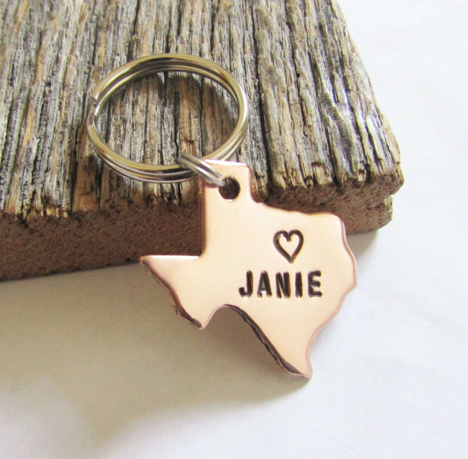 State Keychain Texas Key Chain Texas Keyring Long Distance | Etsy
