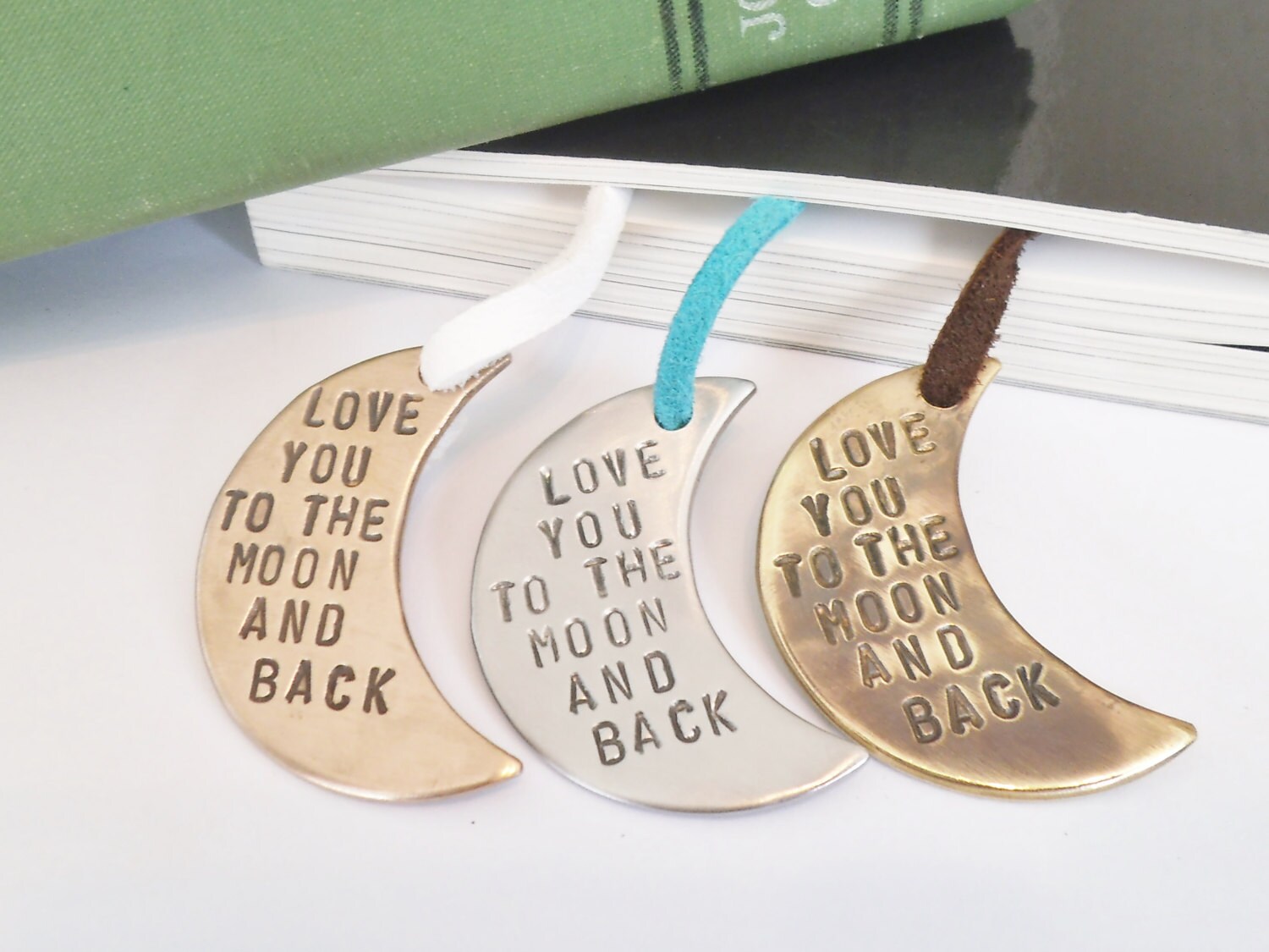 Moon Bookmark Shiny Metallic Galaxy Quote Book Mark Gold | Etsy