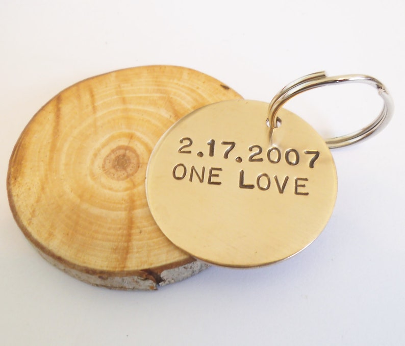 One Love Keychain for Girlfriend Personalized Him Bronze - Etsy