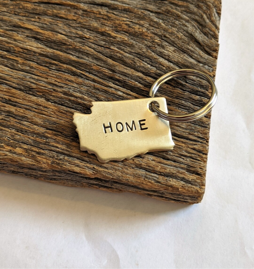 Washington State Key Chain Home State Keychain Home Keyring University ...