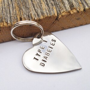 Type 1 Diabetes Alert Keychain for Kids Insulin Dependent Charm Type 2 ...