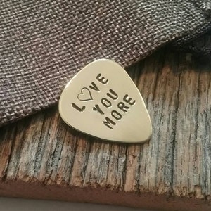 Love You More Guitar Pick I Love You Gift for Girlfriend - Etsy