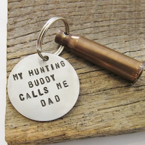 Hunting Gift for Dad Christmas for Hunting Husband Gun Bullet Keychain ...