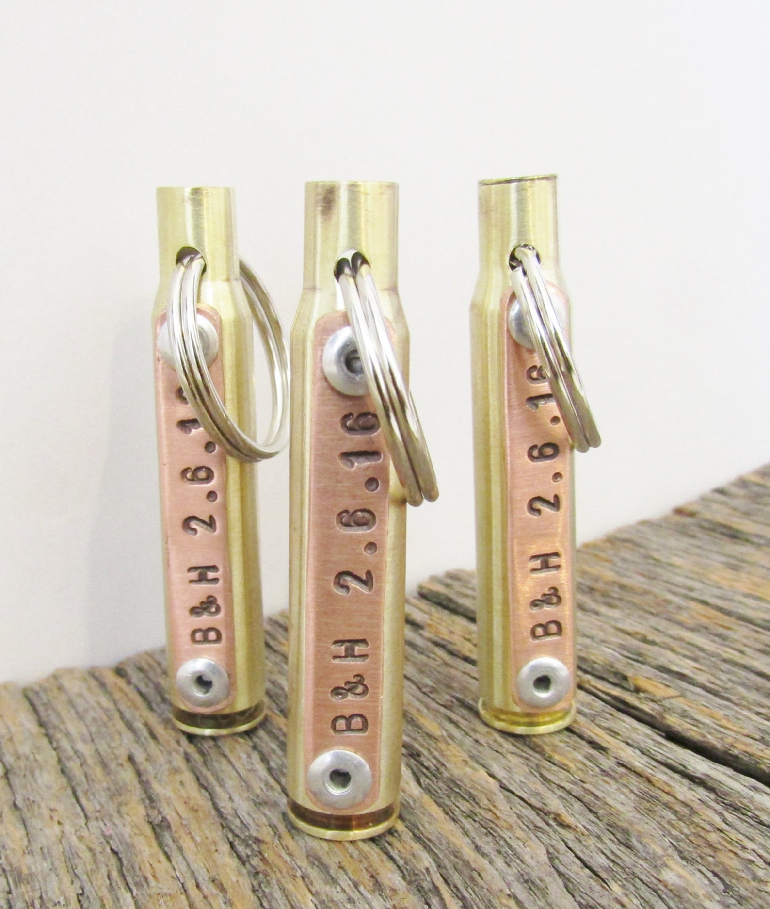 Gift Set of 3 Bullet Key Ring Custom Favors Hunting Theme | Etsy