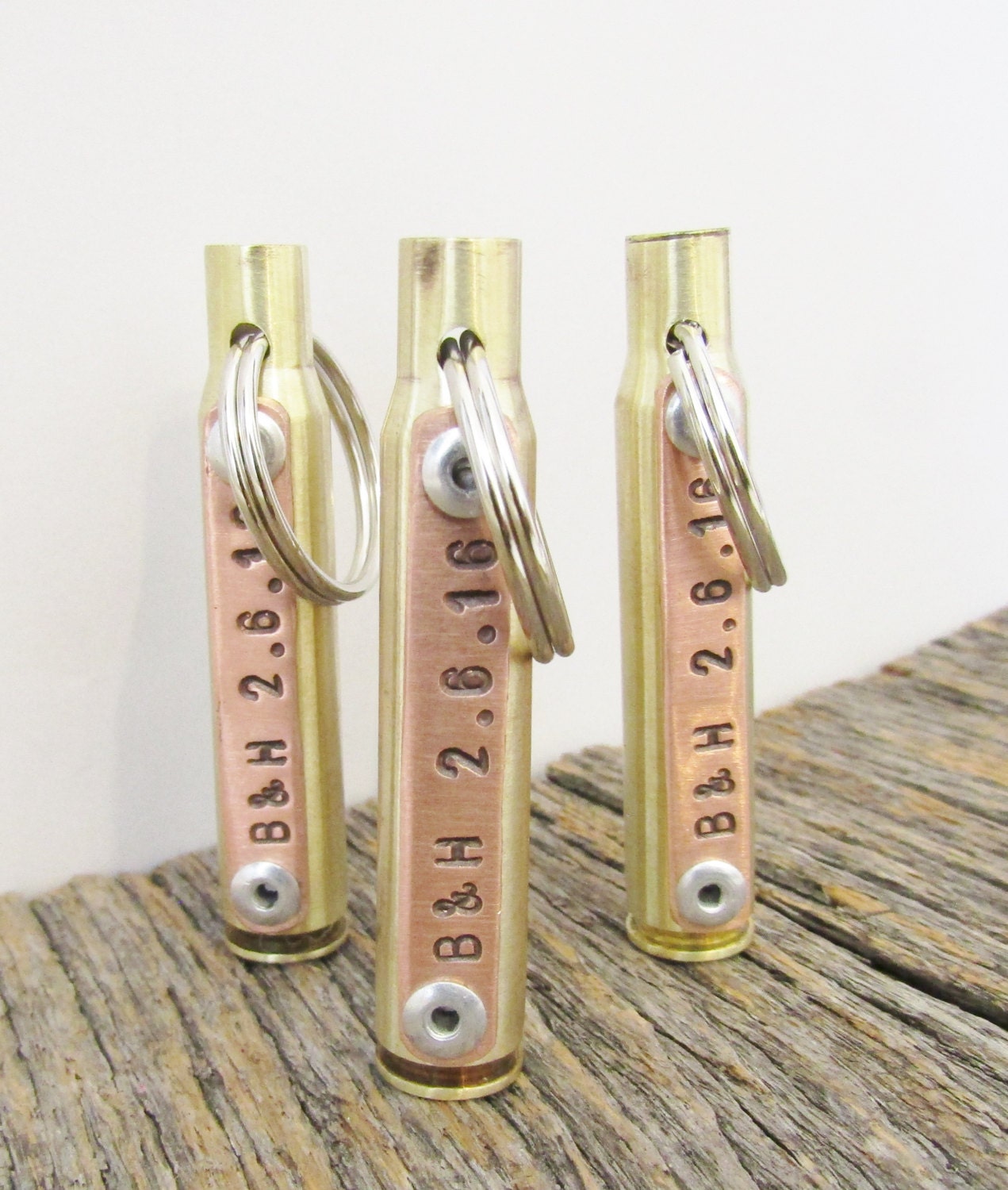 Gift Set of 3 Bullet Key Ring Custom Favors Hunting Theme | Etsy