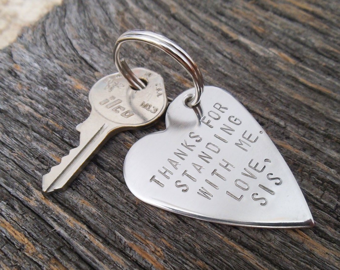 Metal Keychain Wedding Day for Brother of the Bride Gift Sister to Step ...