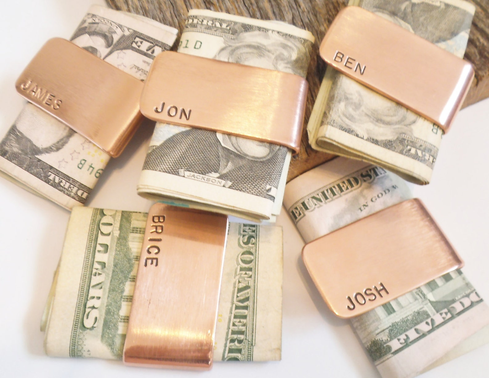 5 Men's Money Clips for Groomsmans Gift Idea Set of Five - Etsy