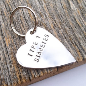 Type 1 Diabetes Alert Keychain for Kids Insulin Dependent Charm Type 2 ...
