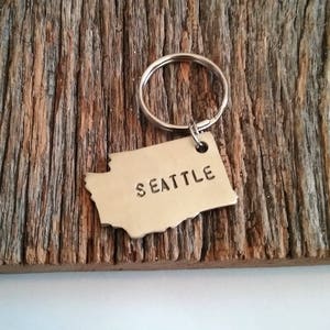 Seattle Washington Keychain I Love Washington State - Etsy