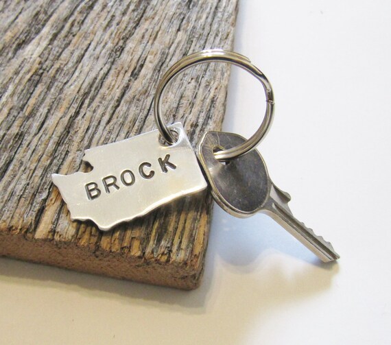 Washington State Keychain Home State Key Chain Personalized - Etsy