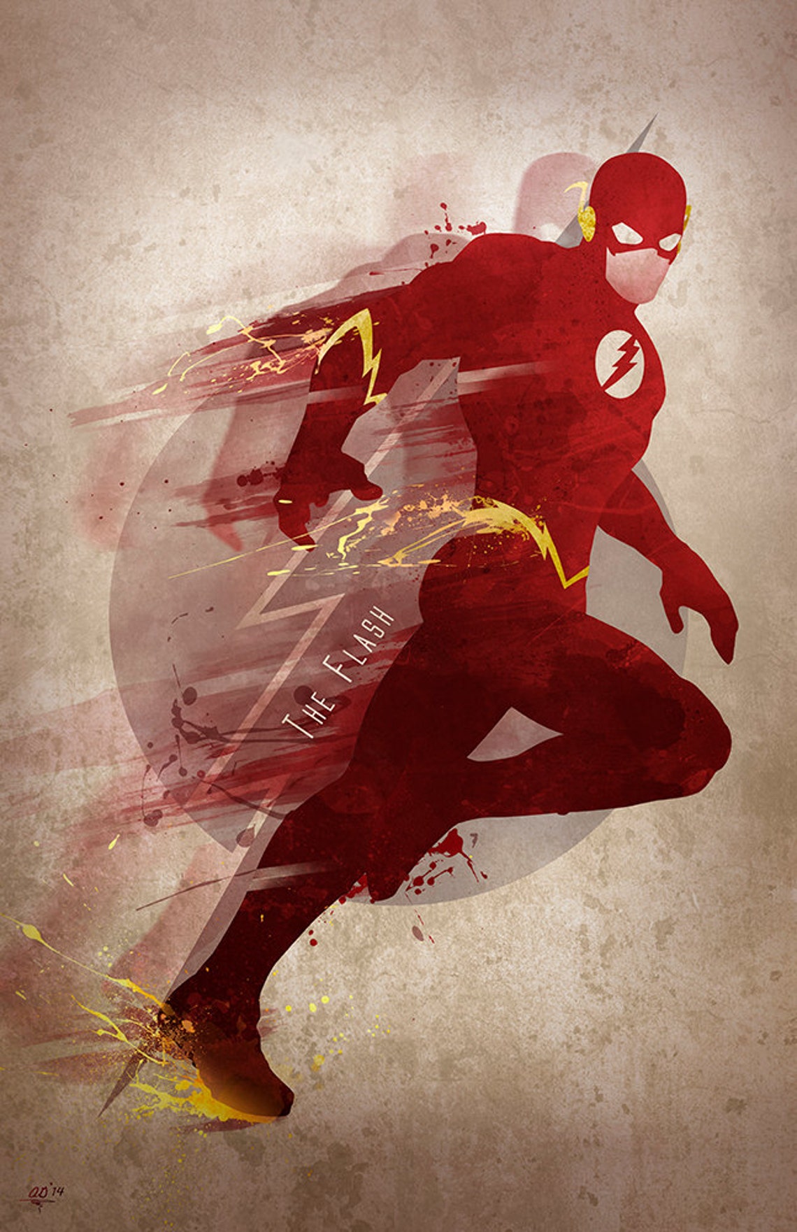 Original Giclee Art Print 'the Flash' - Etsy