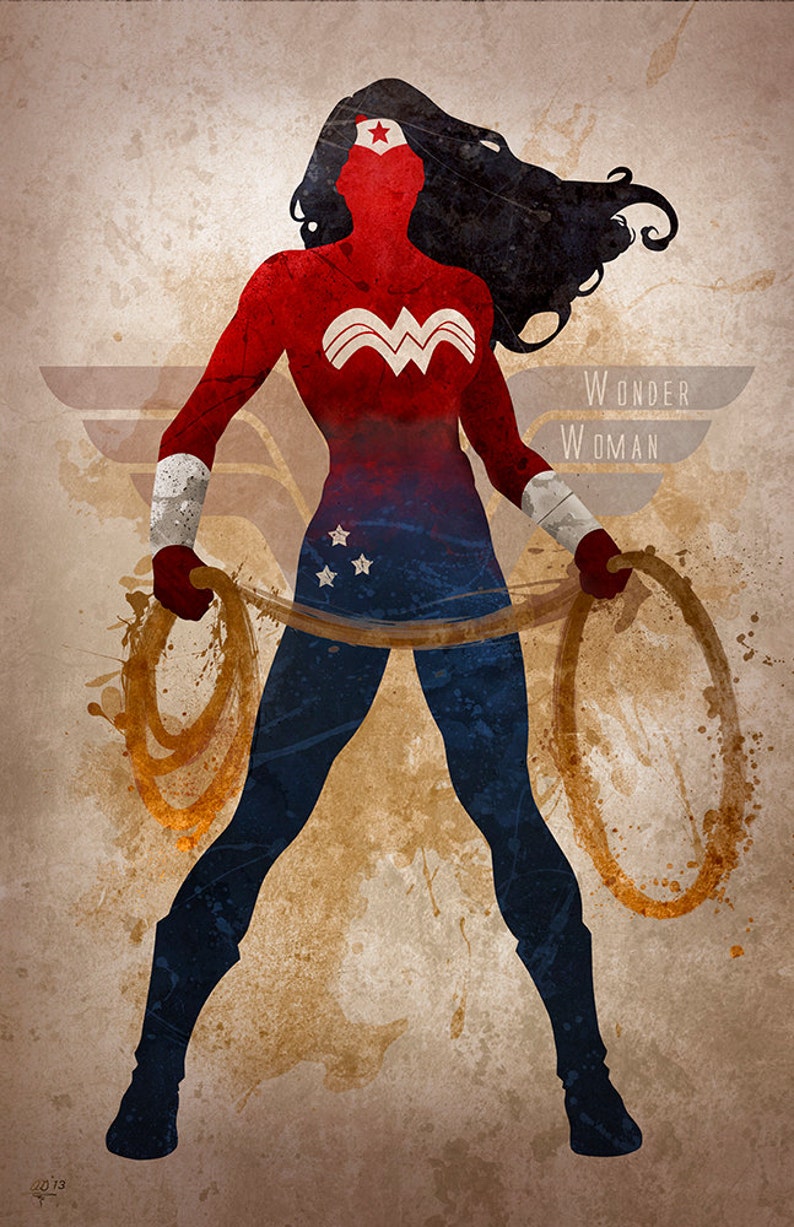 Original Giclee Art Print 'wonder Woman' - Etsy