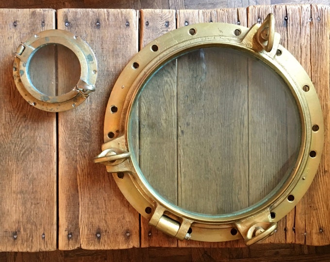 Antique Porthole, HUGE Brass Porthole, Porthole Window, Nautical Decor ...
