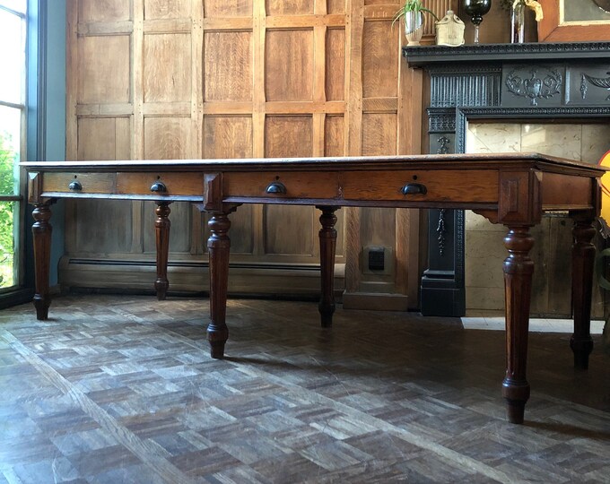Antique School House Table 8 FT Long Antique Library Table - Etsy