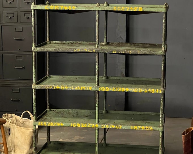 Antique Material Rack Shelving, Super Heavy Duty Cast Iron Factory ...