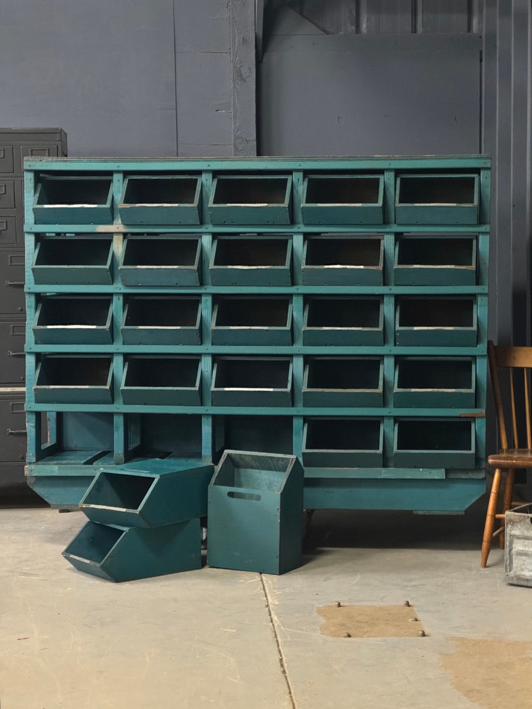 LARGE Vintage Hardware Store Cubby, Double Sided Cubby Unit, Hardware ...