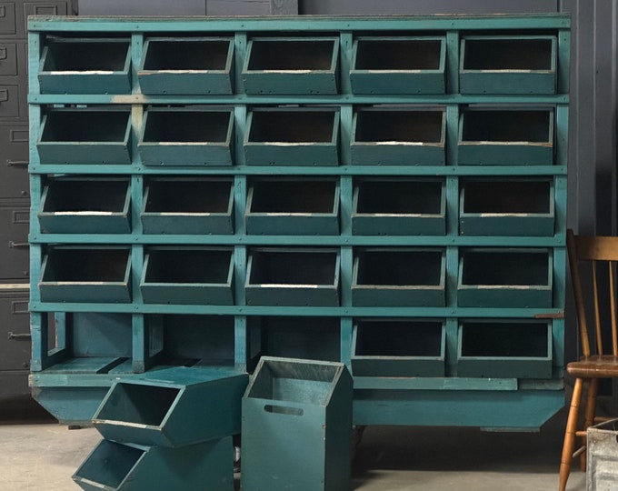 LARGE Vintage Hardware Store Cubby, Double Sided Cubby Unit, Hardware ...