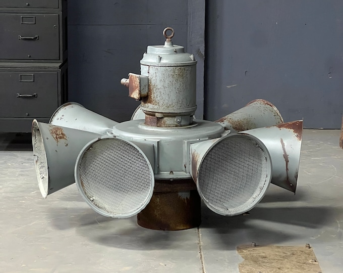 LARGE Vintage Tornado Siren, Municipal Tornado Warning Siren, Air Raid ...